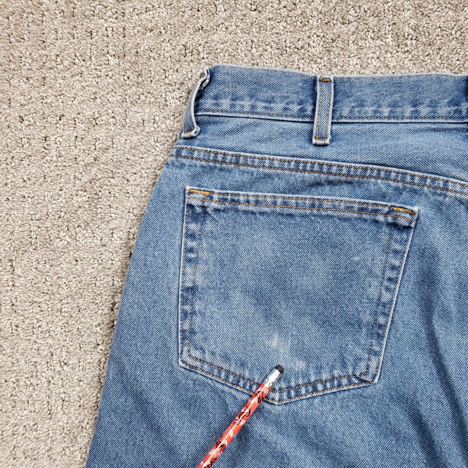 Vintage Y2k Baggy Light Wash Jeans 36x27 Blue Straight Skater Loose Tag ...