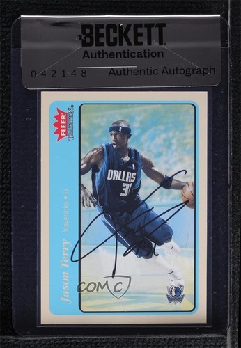 BAS 2004-05 Fleer Tradition Blue Jason Terry #150 Seal of Authenticity ...