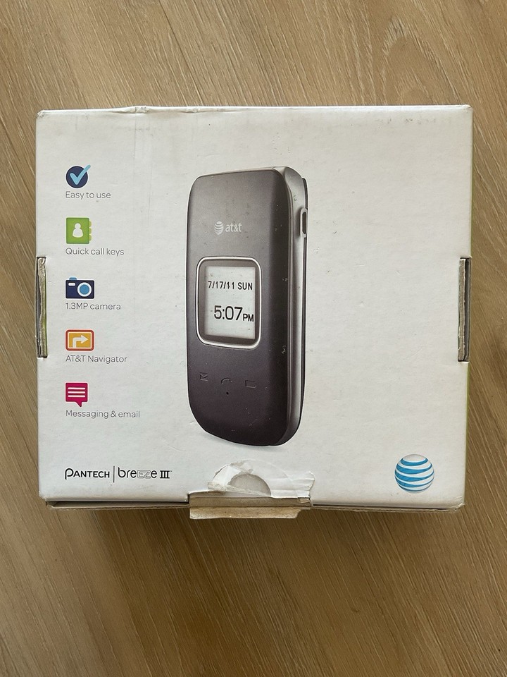 Pantech Breeze III (P2030) Flip Phone 3G – AT&T – Gray – Open Box | eBay