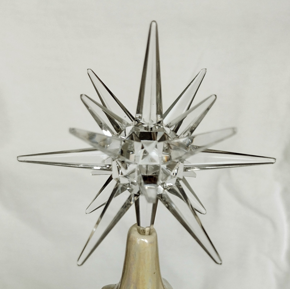 Large Clear Moravian Sputnik Star Topper for Ceramic Christmas Trees ...