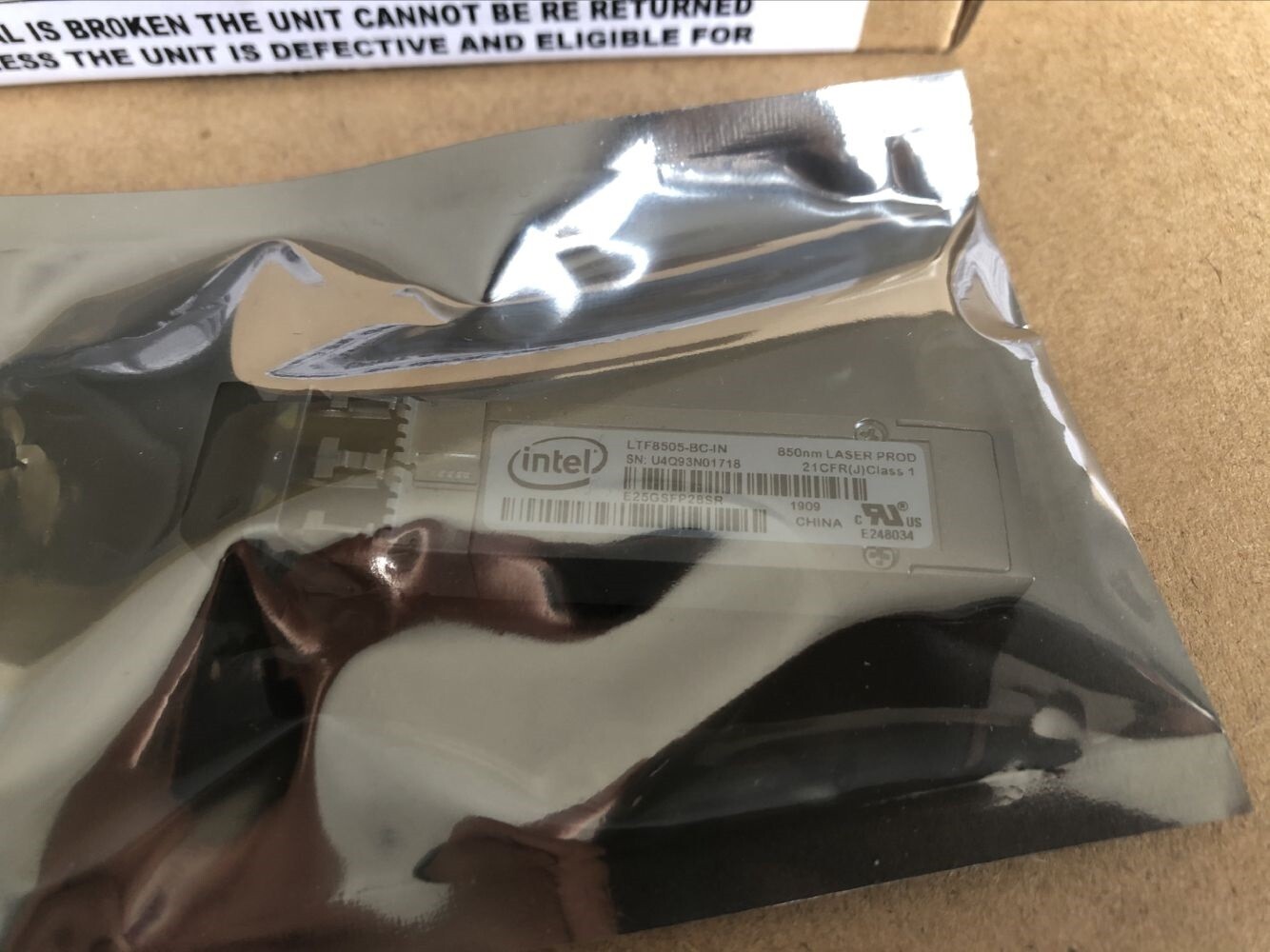 Intel E25GSFP28SR 25G 850nm SR LC 300M LTF8505-BC-IN | eBay