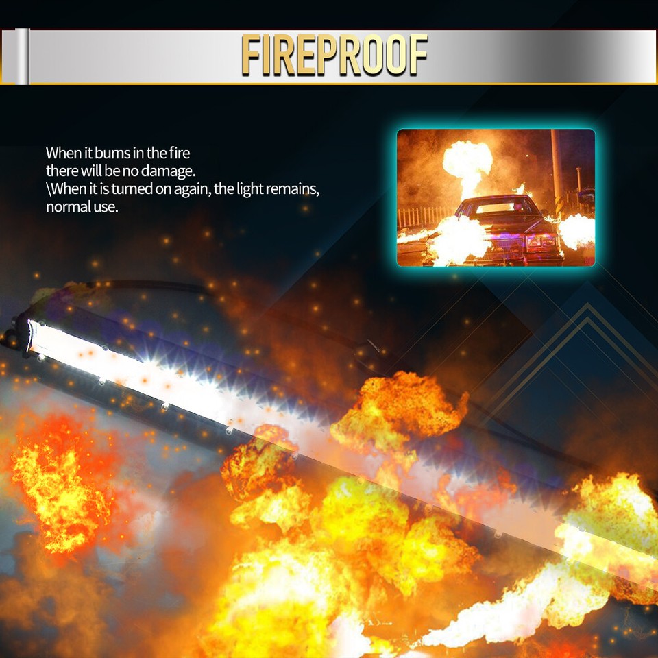 Dual Row 32'' LED Light Bar Combo+Wire Kit For Hummer H1 H2 H3 Humvee ...