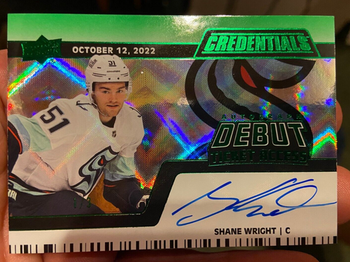 2022-23 Credentials Shane Wright Green Debut Ticket Access Autograph /3 ...