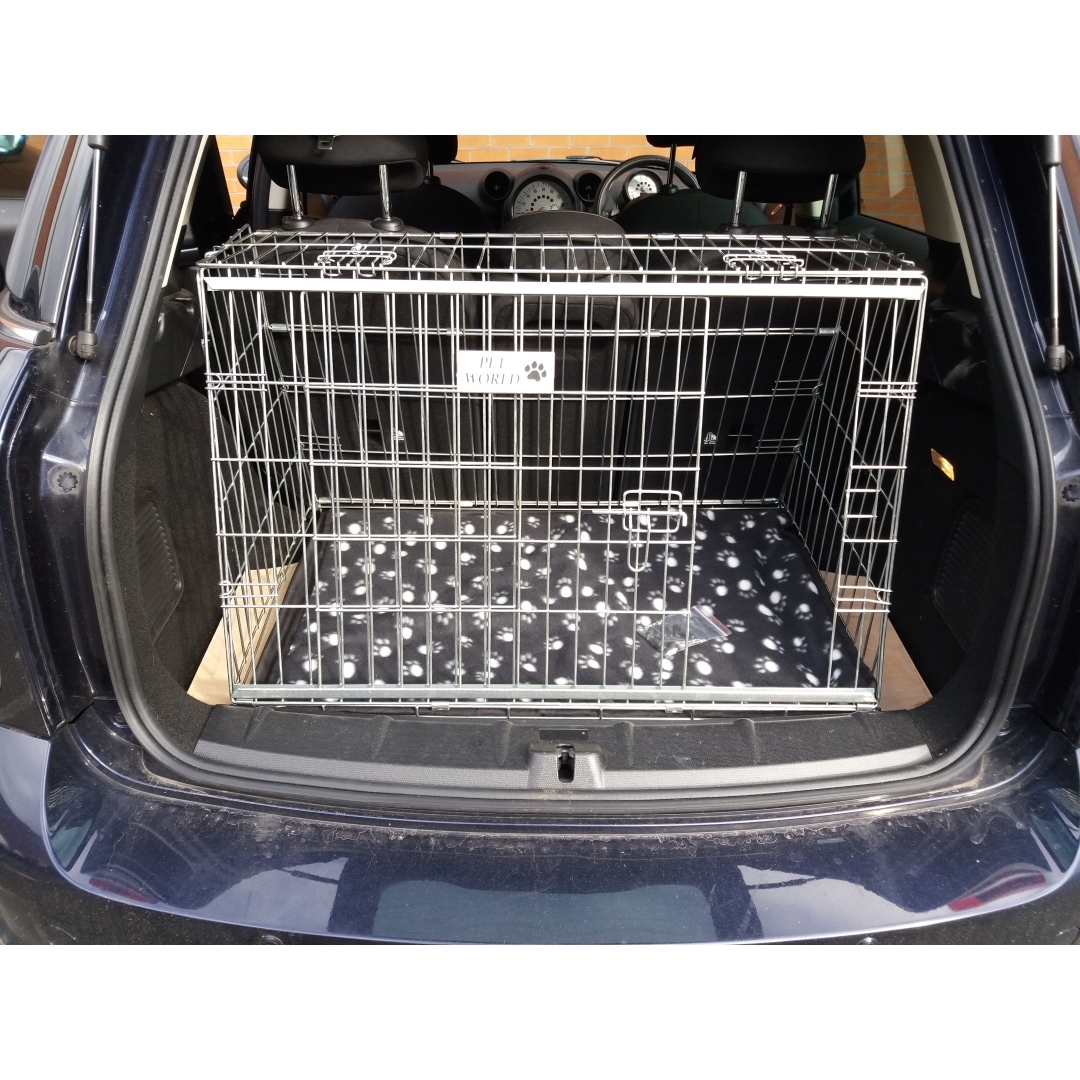 PET WORLD NEW Mini Countryman Sloping car dog puppy crate boot travel ...