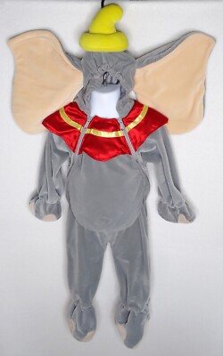 Disney Store Dumbo Costume 6 9 12 Months Elephant One Piece Velour | eBay