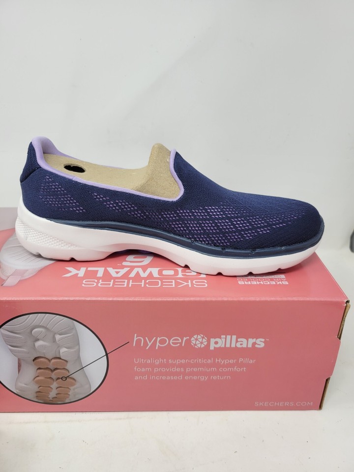 New Women's Skechers Go Walk 6-Cosmic Force 124522/NVLV Athletic Shoes ...