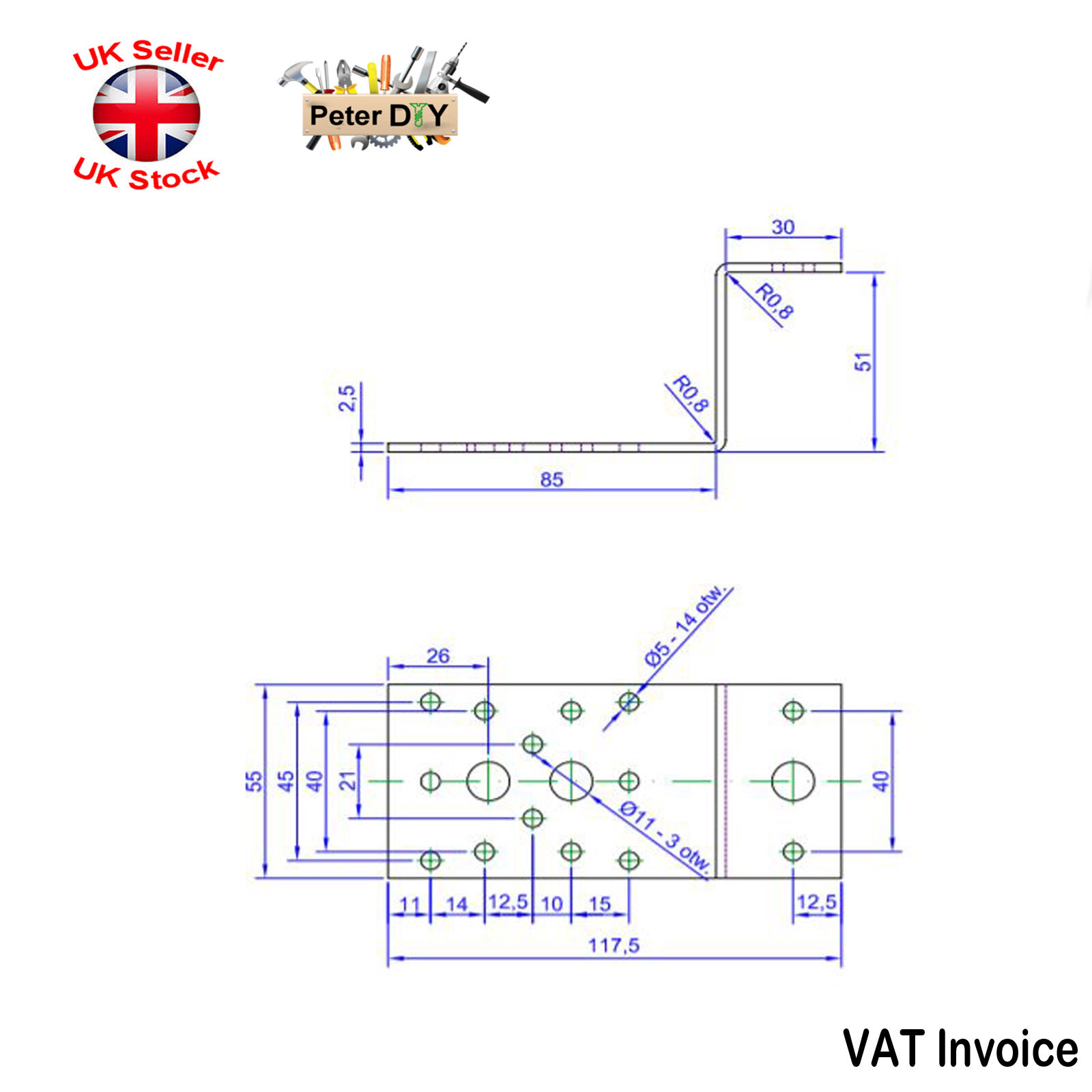 Galvanised "Z Shape" Brace Bracket Joist Timber Mending Plates ...