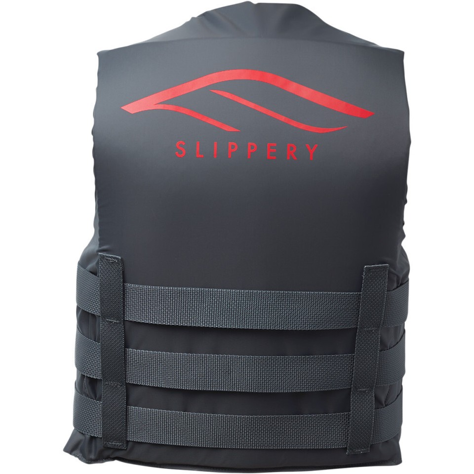 Slippery Hydro Nylon PFD Life Vest (Charcoal Gray / Red) XS / 28" - 32 ...