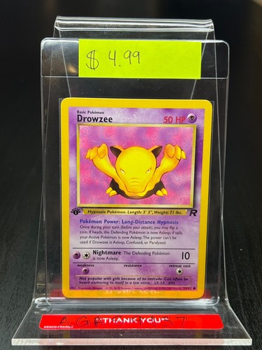 1st Edition Drowzee WOTC 54/82 Team Rocket Pokemon Card FAST SHIPPING ...