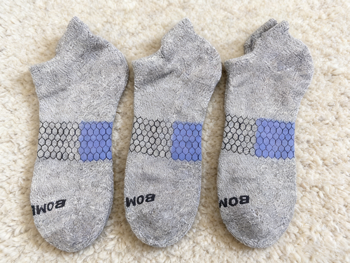 3 Pairs Men's Bombas Gray Ankle Sock Large 9-13 US STOCK | eBay