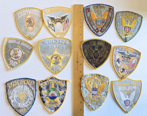 12 Vintage State Of Illinois Police Sheriff Law Enforcement Patches See ...