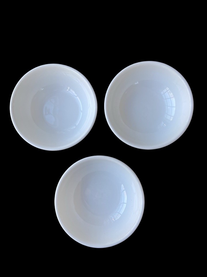 Rare! Three Vtg Mohawk China Restaurant Ware 5 3/4" Cereal Bowls Green ...