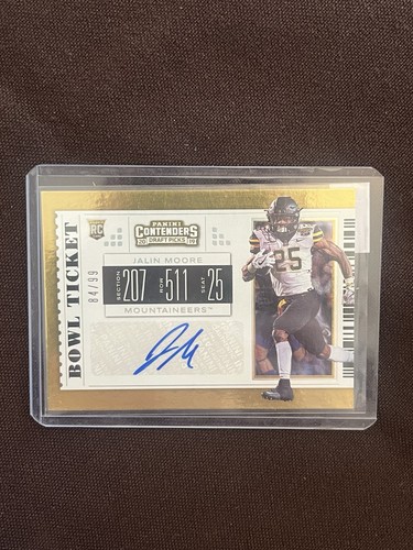2019 JALIN MOORE Panini Contenders Draft Picks Bowl Ticket AUTO /99 ...