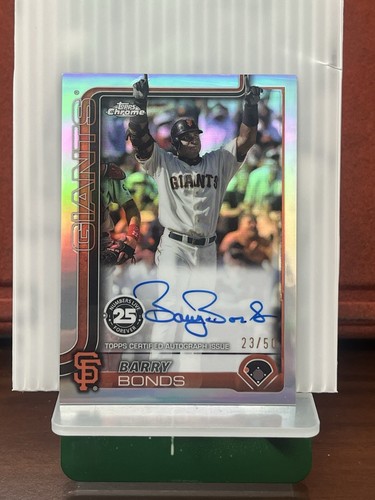 2025 Topps Chrome #NLF-BB Barry Bonds Auto /50 "Numbers Live Forever"🔥🔥 | eBay
