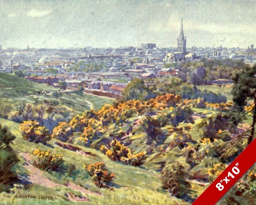 NORWICH ENGLAND ENGLISH COUNTRYSIDE LANDSCAPE ART PAINTING REAL CANVAS ...