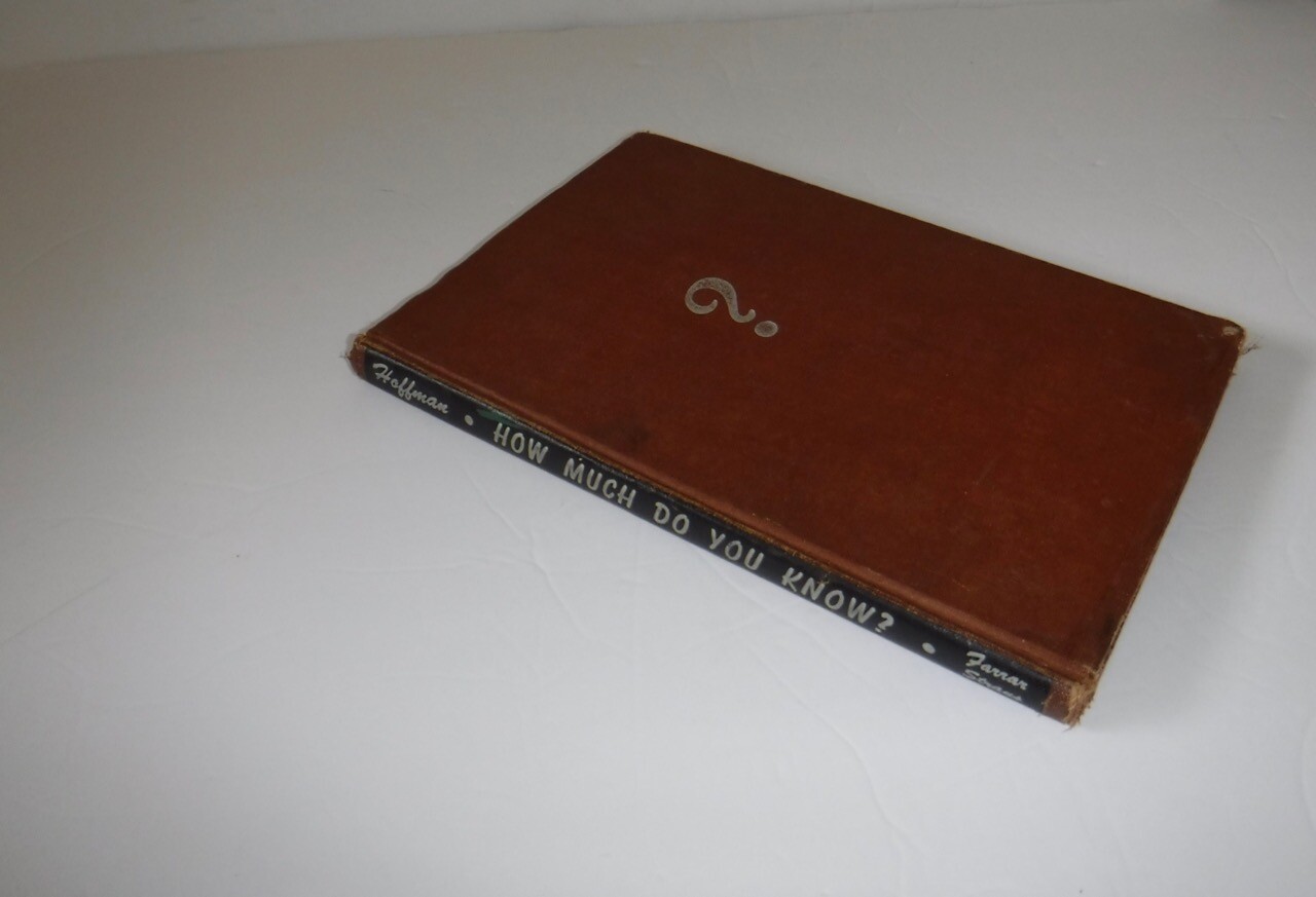 Vtg 1946 How Much Do You Know? Book Sylvan Hoffman Quiz Tests Sports ...