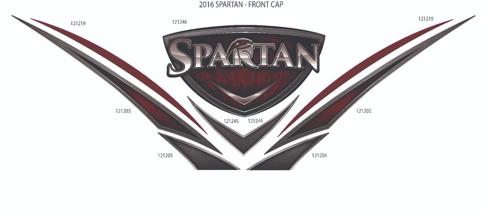 2016 Prime Time Spartan 5th Wheel - Front Cap RV Decals | eBay
