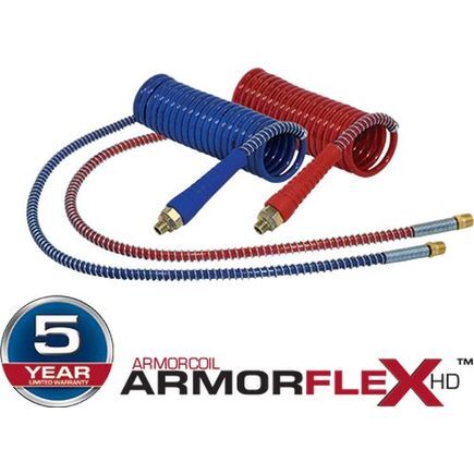 Tectran 17A15-24H Air Brake Hose Assembly Armor Flex Hd Armo Coil, Red ...