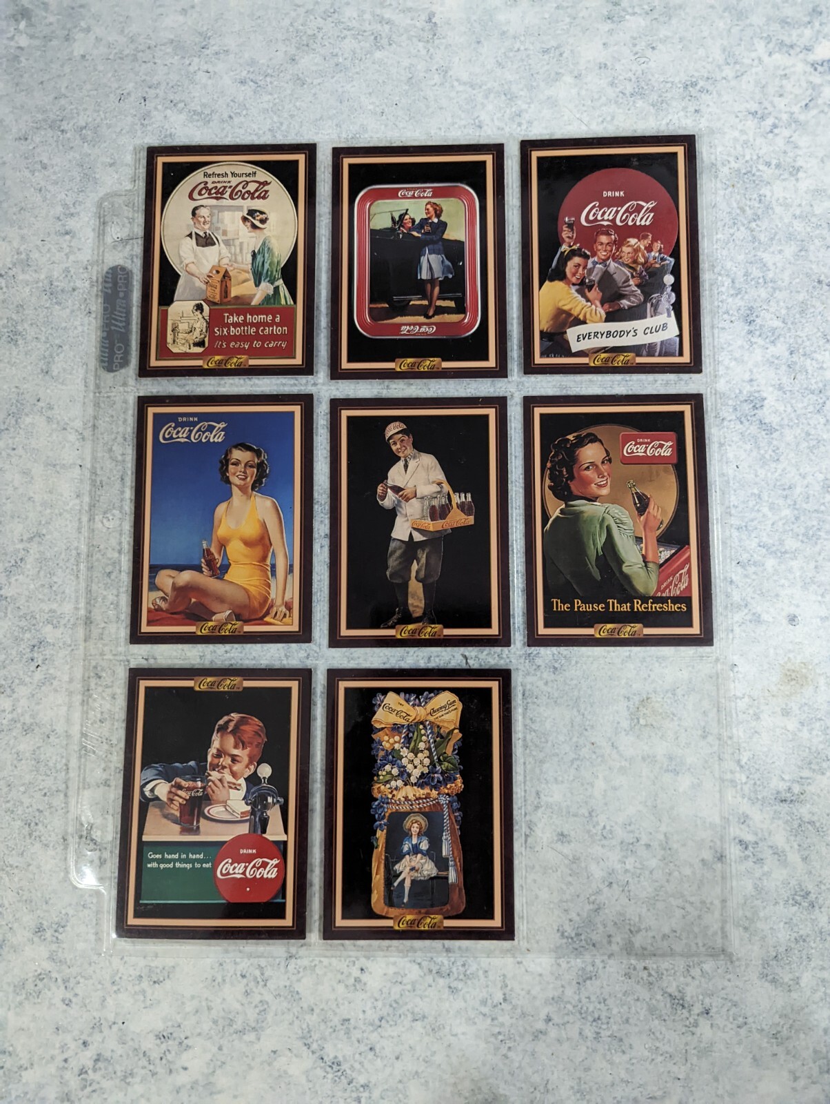 COCA-COLA SERIES 3 (Collect-A-Card 1994) Lot of 8 Trading Cards Near ...