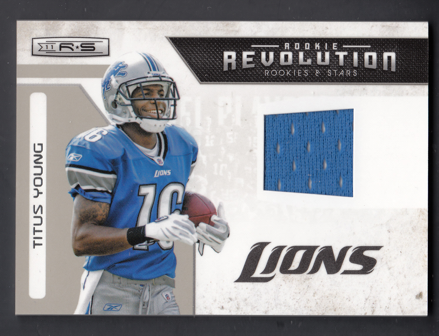 Titus Young 2011 Rookies & Stars Rookie Revolution Jersey Card #15 ...