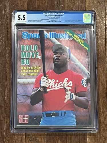 CGC 5.5 Sports Illustrated July 14, 1986 Bo Jackson Bold Move, Bo! | eBay