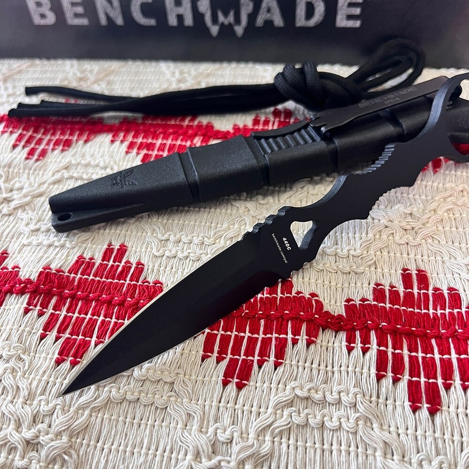 New Benchmade 176BK SOCP Dagger Black Sheath Fixed Blade Knife/440C ...
