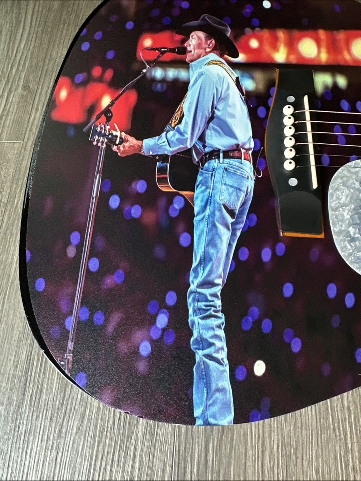 GEORGE STRAIT HAND SIGNED CUSTOM GUITAR COUNTRY MUSIC LEGEND ...
