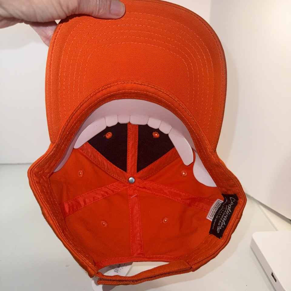 Oklahoma State Cowboys OSU letters Orange Black on Orange Hat Cap Hook ...