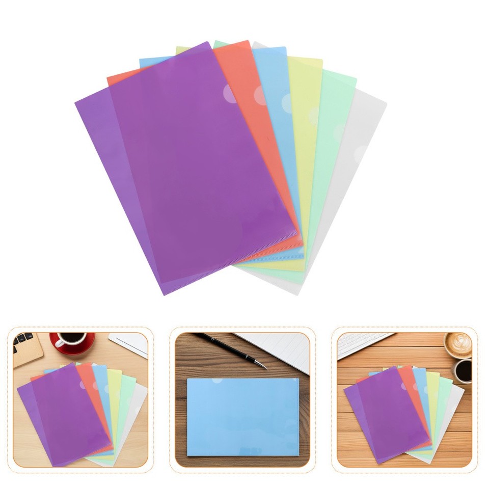 24 Pcs Plastic Document Holder Clear Folders for Documents File Jackets | eBay