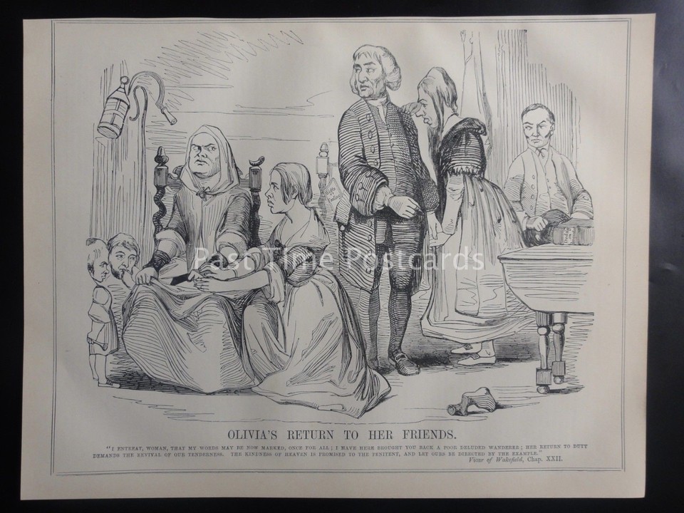 c1841 OLIVIAS RETURN TO HER FRIENDS, VICAR OF WAKEFIELD Satirical News ...