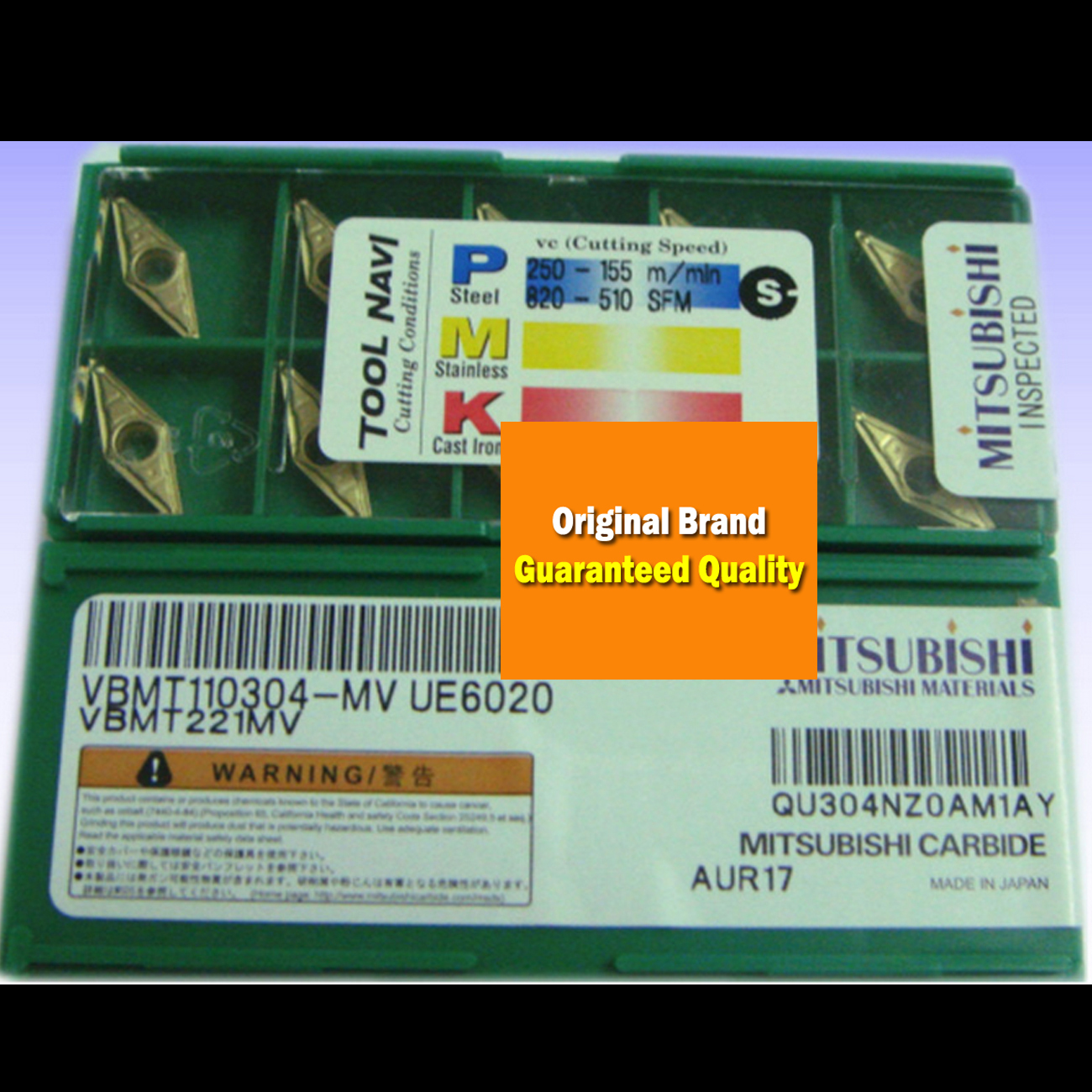 10PCS in BOX Original MITSUBISHI VBMT110304-MV UE6020 VBMT221MV Carbide ...