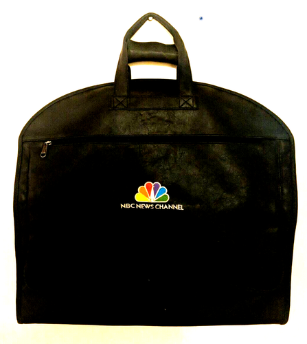 NBC News Travel Garment Bag Carry On Luggage Black Canvas Embroidery ...