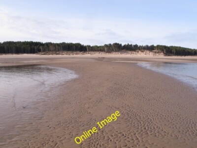 Photo 6x4 Culbin Beach and Forest Findhorn Culbin Beach at very low ...