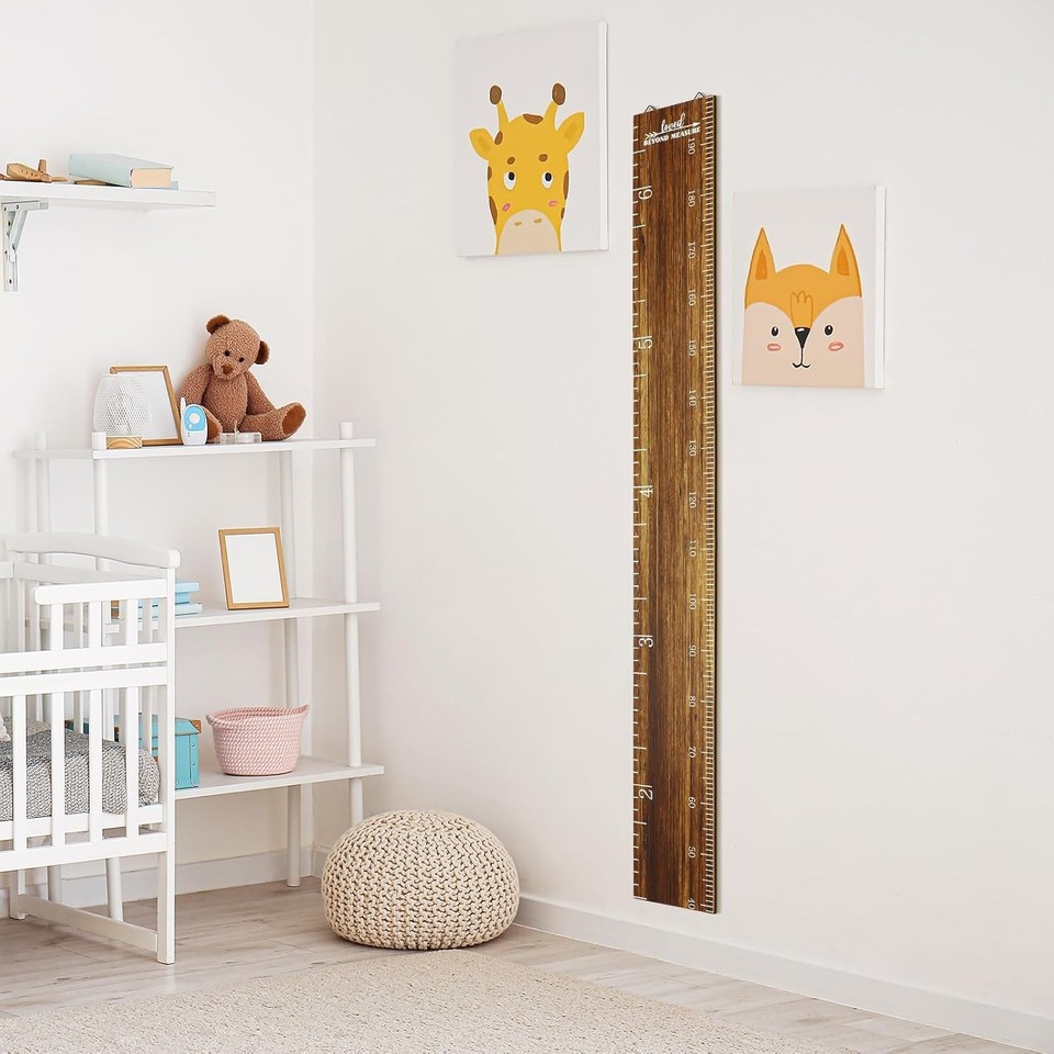 Kids Growth Chart Wall Decor Wooden Ruler Height Measurement Kids Room ...