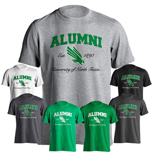 University of North Texas UNT Mean Green Alumni Logo Short Sleeve T ...