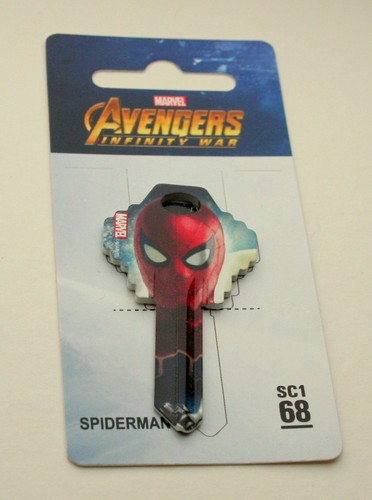 Marvel Avenger Infinity War Spider-Man Photo Door Lock SC1 68 Key Blank ...