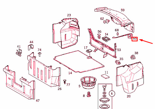 NEW MERCEDES-BENZ E W210 TRUNK LID LEFT COVER A2106930133 ORIGINAL 210 ...