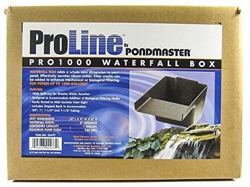 Pondmaster 12453 ProLine 1000 Pond Filter/Waterfall Box - 8" Spillway ...