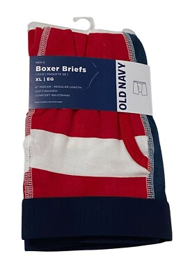 Old Navy Men’s Soft-Washed Boxer-Briefs 6” Inseam American Flag Size ...