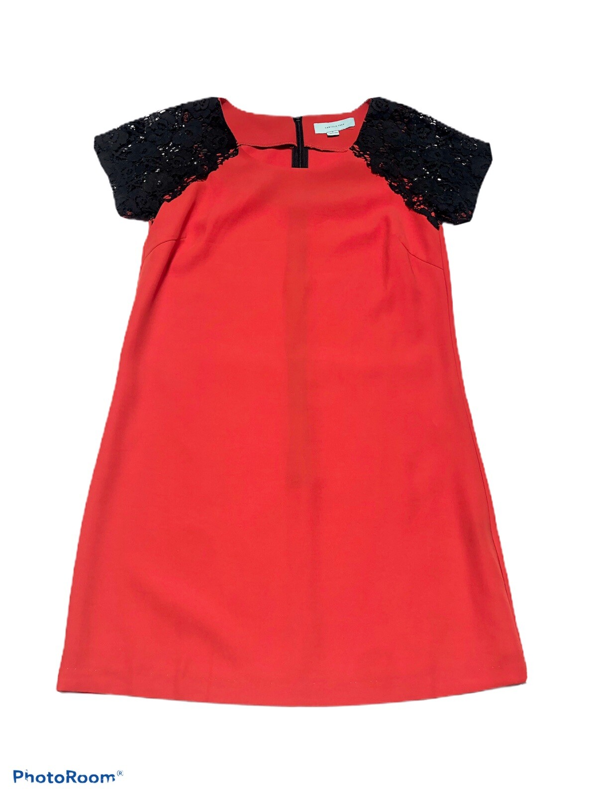 Anthro Camilla Tree Women Red/Orange with Black Lace … - Gem