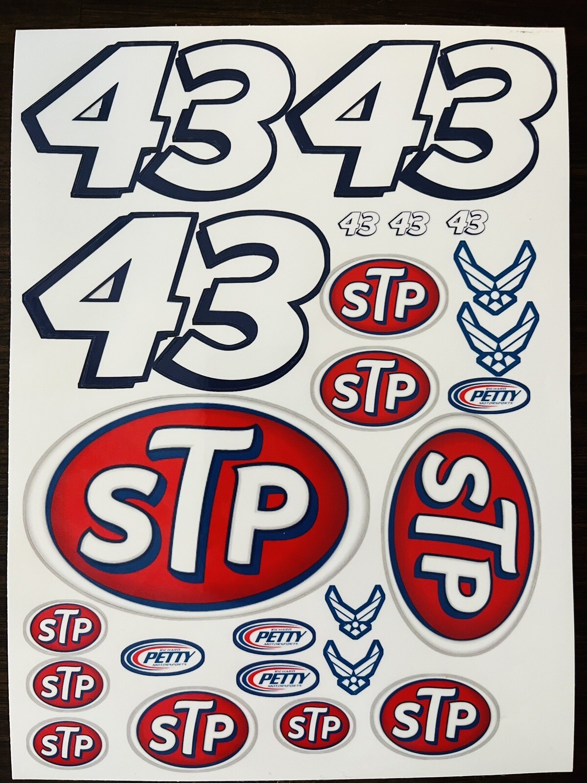 1/10 Scale R/C Racing Vinyl Decal/Sticker Sheet W/ Sponsor Stickers STP ...