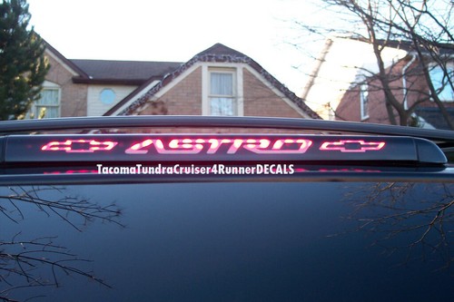 FITS Chevy Astro 3rd Brake Light Decal 95 96 97 98 99 00 01 02 03 04 05 ...