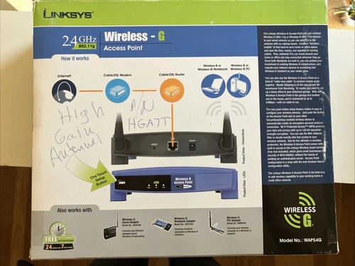 Linksys Wireless-G Access Point WAP54G internet modem high speed | eBay