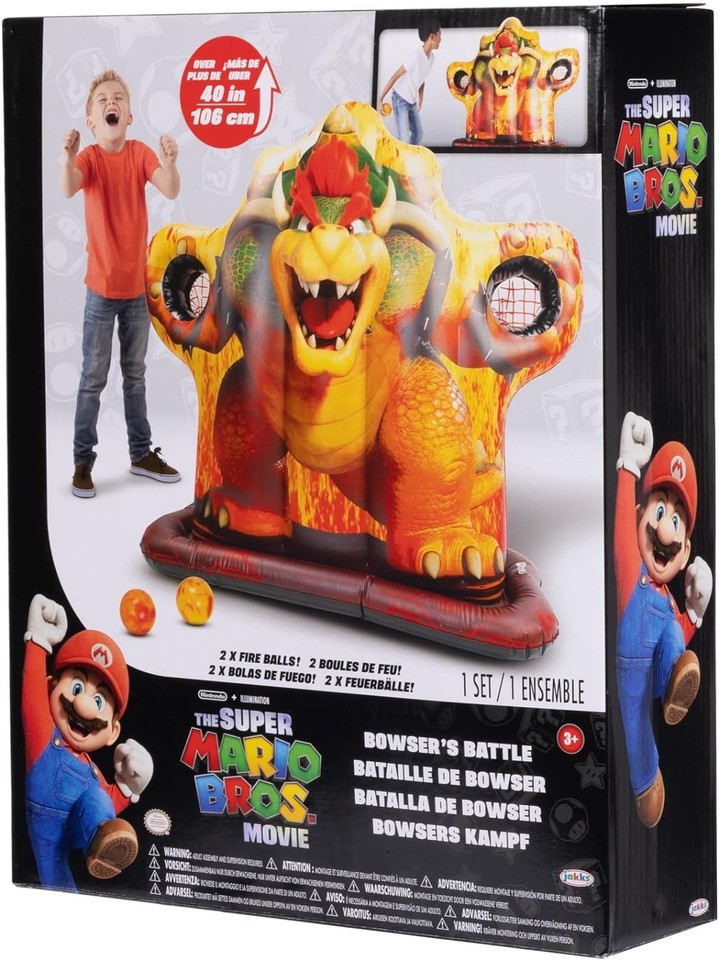THE SUPER MARIO BROS. MOVIE Bowser Inflatable Sports Game for Kids ...
