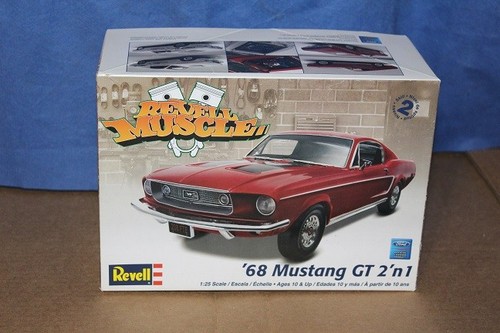 Revell 1:25 1968 Mustang GT 2n1 Model Kit, Complete/Unbuilt Open Box | eBay
