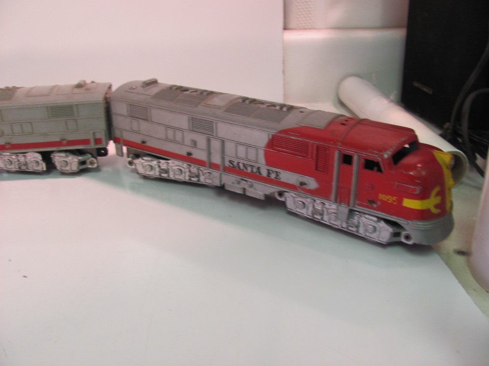 Lionel O Gauge Santa Fe F3 ABA Diesel Locomotive Engine 1095 Combo For ...