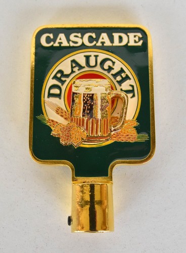 Cascade Draught Metal & Enamel Beer Tap Top Badge Exc/Cond looks Unused ...