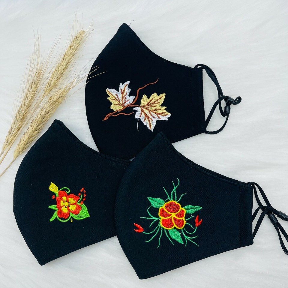 [3 PACK] Face Masks FASHION Polyester/Cotton Triple-Layer Washable - US ...