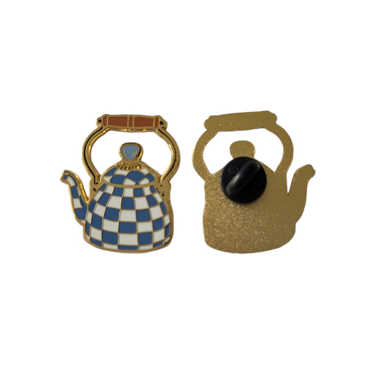 MC Inspired Royal Check Blue Checkered Tea Pot Kettle Teapot Enamel ...