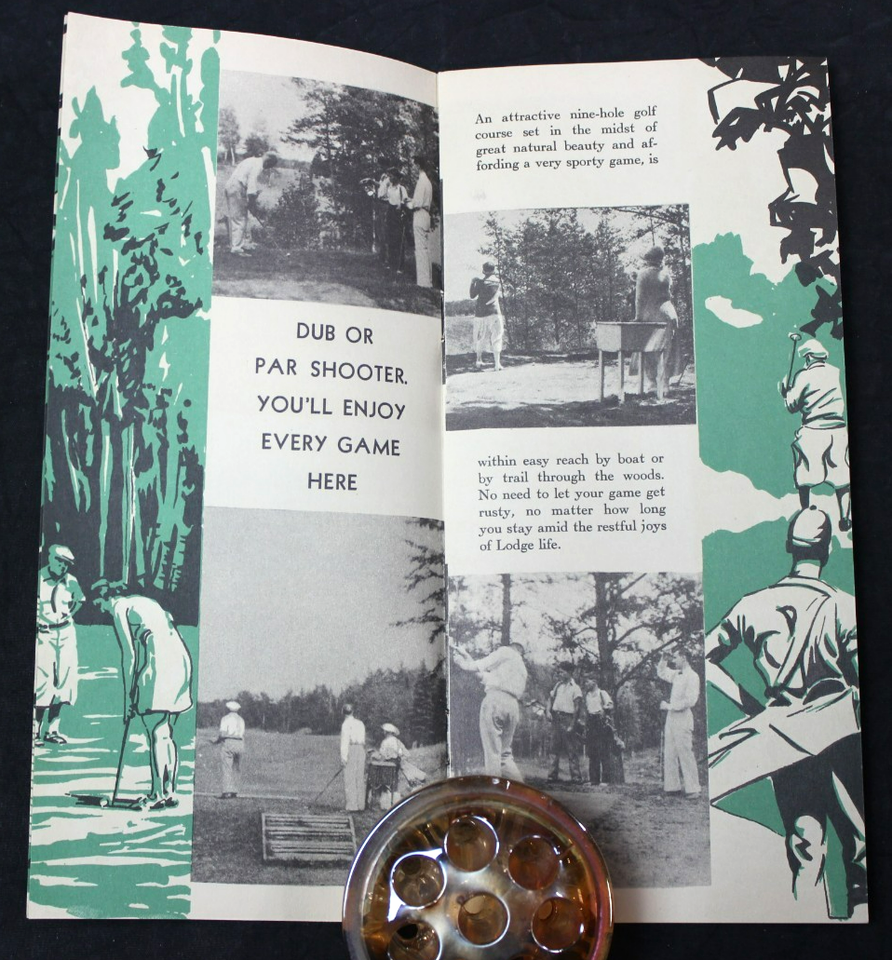 VTG. 1937 DEVIL'S GAP LODGE CANADIAN PACIFIC R.R. BROCHURE WITH PULL ...